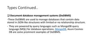 Unit Introduction To Database Systems Pptx