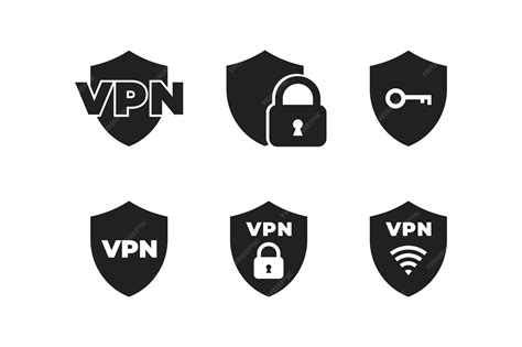 Premium Vector Vpn Shield Concept Virtual Private Network Icon Set Vector Illustration Shield