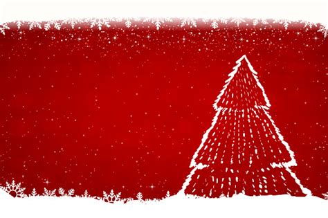 눈과 눈송이 하단 가장자리 테두리 반짝이는 눈 얼룩진 마법의 배경과 하나의 크리 에이 티브 화이트 크리스마스 트리의 수평 빨간 적갈색 만화 배경 복사 공간 12월 31일에