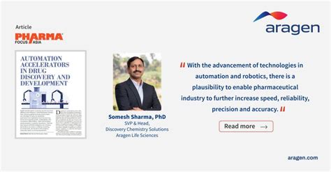 Satish P On Linkedin Automation Accelerators In Drug Discovery And Development Aragen Life