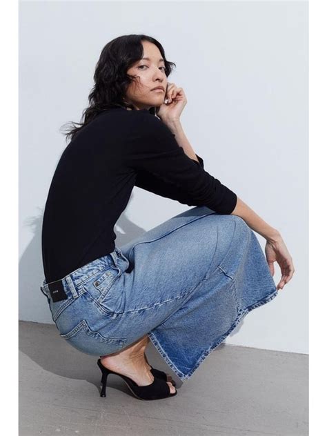 Handm 롱 슬리브 리브드 탑 블랙 1197537001 위시버킷