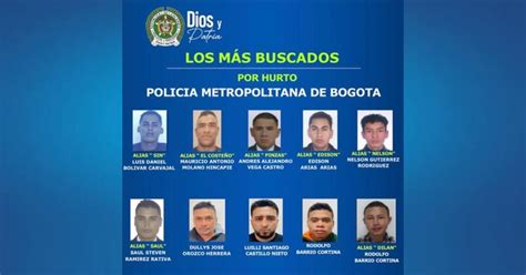 Estos Son Los 10 Hombres Más Buscados Por Hurto En Bogotá Radio