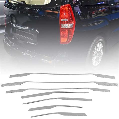 전기 도금 스타일 자동차 그릴 스티커 커버 트림 현대 그랜드 스타렉스 H1 2019 Abs 자동차 액세서리 7 개인테리어