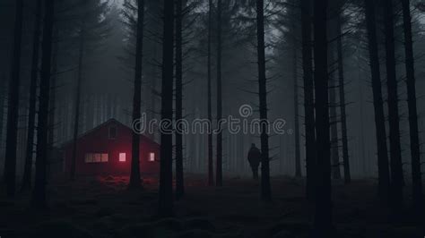 Surreal Cinematic Minimalistic Shot In Norwegian Wood Stock