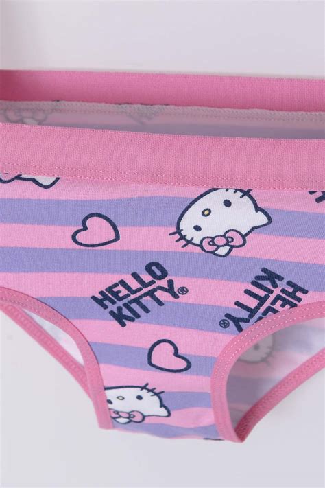 Pack X2 Panties De Hello Kitty Multicolor En Dúo Para Niña 2t A 5t