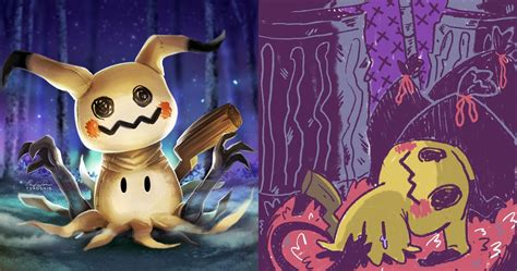 Pok Mon Mimikyu Fan Art That Are A Tad Creepy