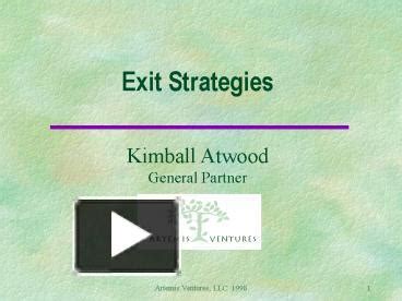 Exit Strategies Presentation Free To Download