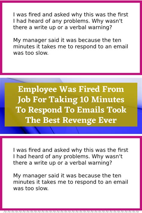 Employee Was Fired From Job For Taking 10 Minutes To Respond To Emails