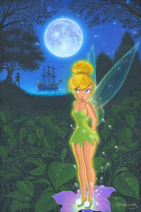 Disney Fine Art Pixie In Neverland From Disney Peter Pan By Manuel