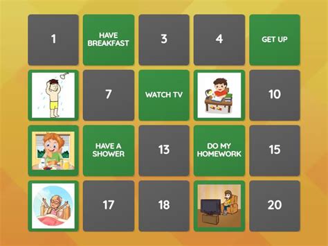 MEMORY GAME DAILY ROUTINES Matching Pairs