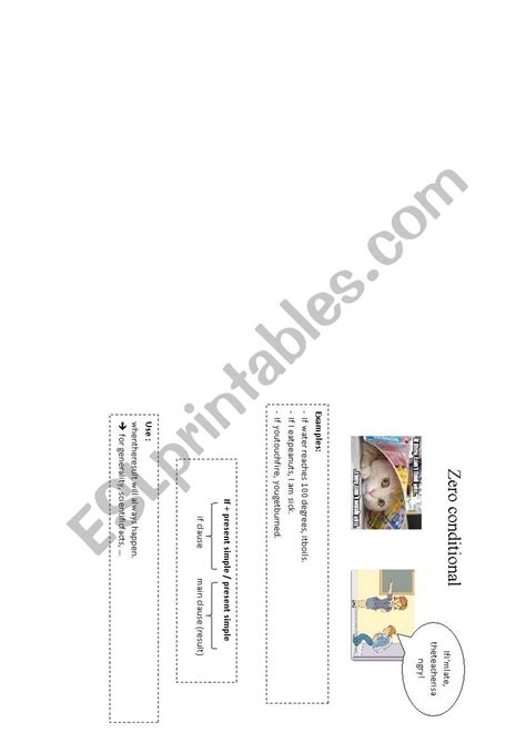 Zero Conditional Grammar Visual Esl Worksheet By Leenaa