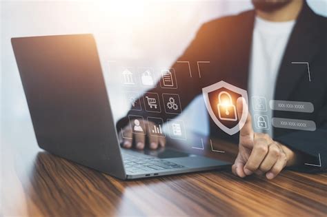Premium Photo Businessman Using Password Cybersecurity And Privacy