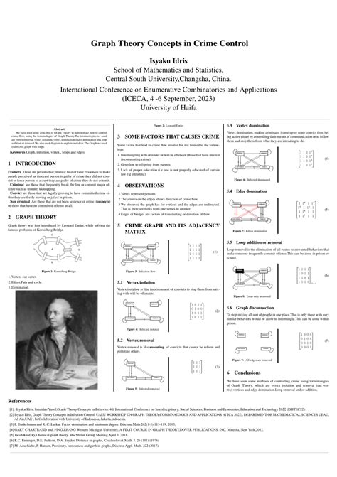 Pdf Graph Theory Concepts In Crime Control
