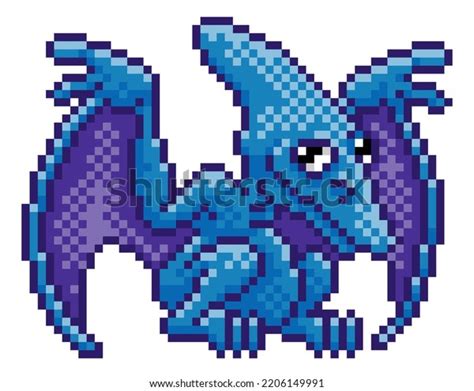 Pterodactyl 8비트 픽셀 아트 공룡 레트로 스톡 일러스트 2206149991 Shutterstock