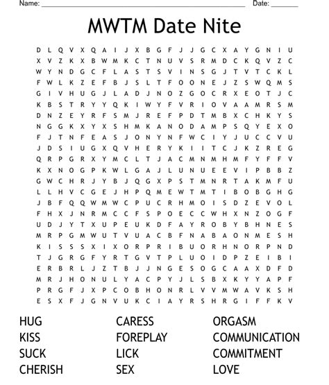 B L B Sexy Time Adult Word Search WordMint
