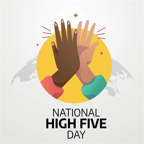 Vector Graphic Of National High Five Day Good For National High Five