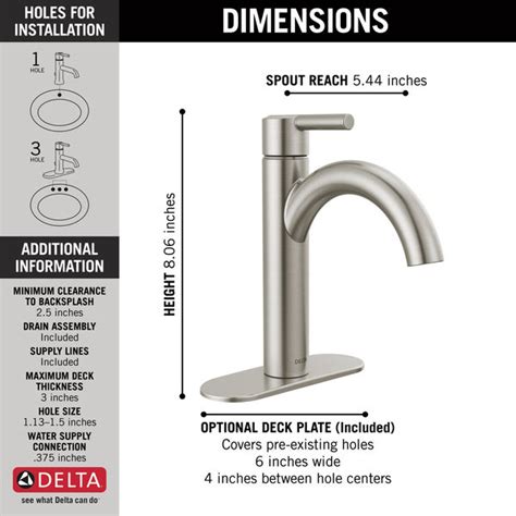 Single Hole Bathroom Faucet 1l Recertified In Stainless 15749lf Ss R