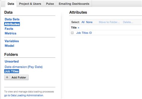 Dataset Folder Names In CloudConnect GoodData Classic