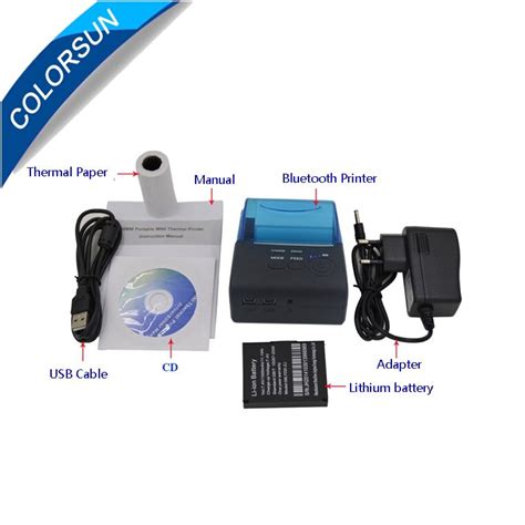 Colorsun Thermal Label Printer Bluetooth Receipt P Vicedeal