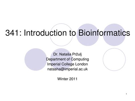 ppt 341 introduction to bioinformatics powerpoint presentation free