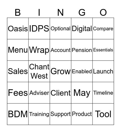 Grow Wrap Bingo Card