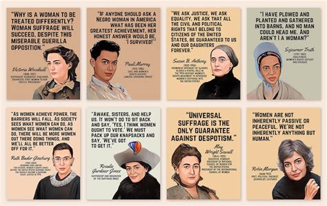 Womens History Month Posters American History Bulletin Board Display