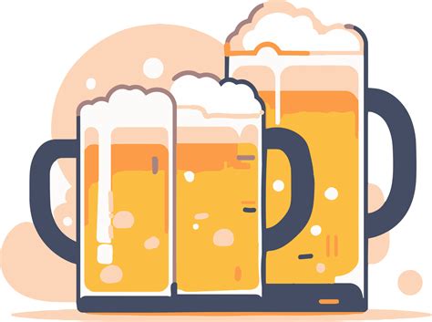 Hand Drawn Beer Glass In Flat Style 25347758 Png