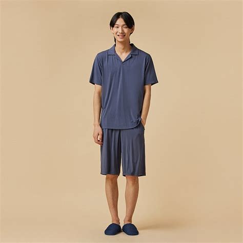 Jaju자주 남 레이온 스트레치 카라형 반팔 티셔츠 Sivillage 에스아이빌리지