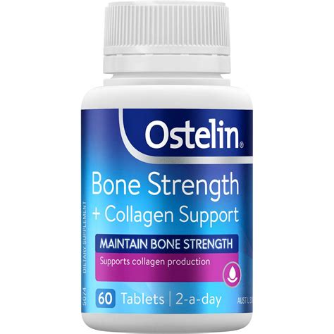 Ostelin Bone Strength Collagen Tablets With Vitamin D Calcium 60 Pack