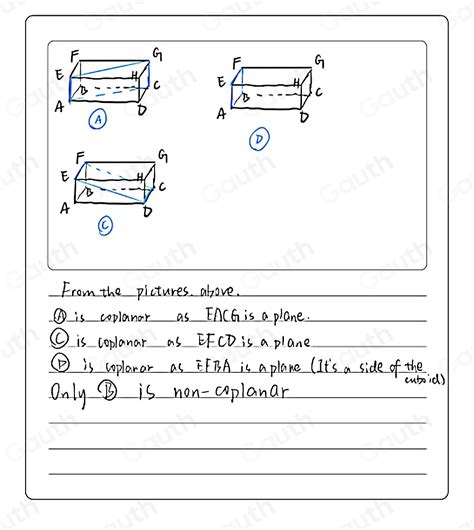 Solved Use The Rectangular Prism To Determine Which Set Of Points Are