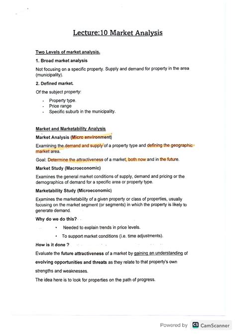 Pvm Market Analysis Notes Lecture 10 Market Analysis Two Levels Of Market Analysis 1 Broad