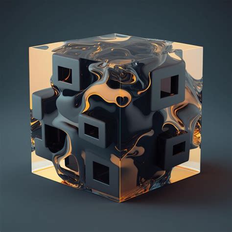 Premium Ai Image There Is A 3d Image Of A Cube With A Clock On It Generative Ai