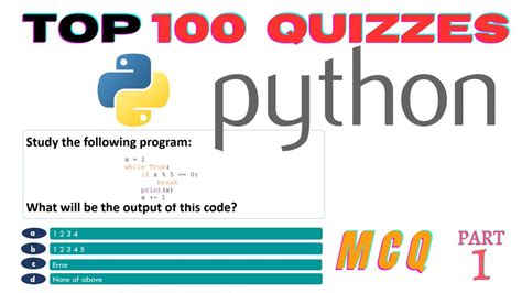 Python Mcq Quiz Youtube