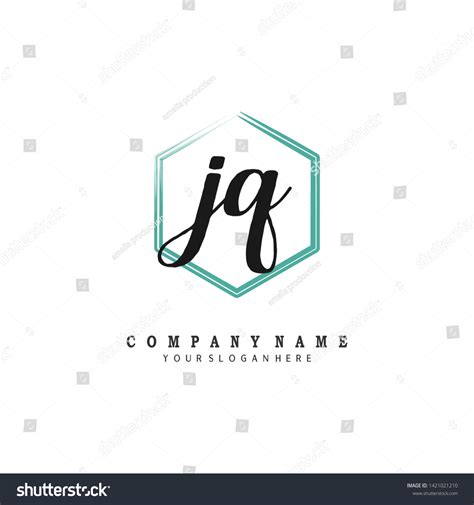 Initials Letter Jq Handwriting Logo Vector Stock Vector Royalty Free