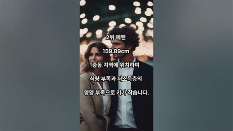 세계에서 평균 키가 가장 작은 나라 Top 5 Youtube