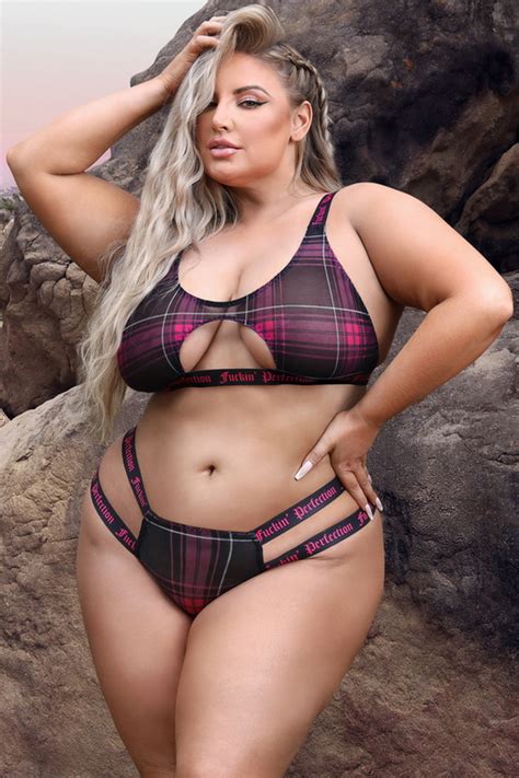 Plus Size Freakin Perfect Cutout Bralette Set Spicy Lingerie