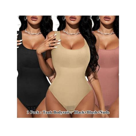 Mylookk Women Shapewear Bodysuit Tummy Control Full Body Shaper Slimmer