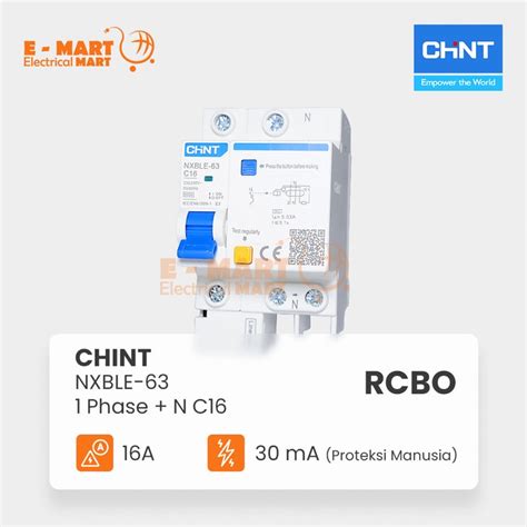 Jual Komponen Chint Rcbo Rccb Elcb Nxble 32 1p 1 Phase 16a 25a 30ma