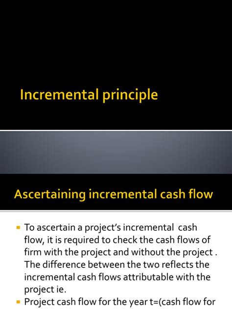 Incremental Principle Pdf Depreciation Investing