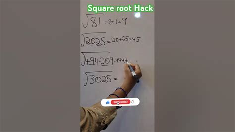 Hack For Square Root Simple And Easy Solve In Just 2 Min Squareroot