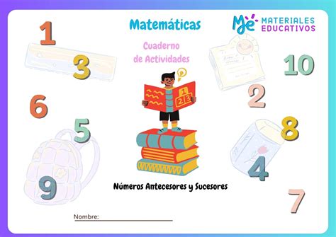 Cuaderno de Actividades Antecesor y Sucesor de un Número 1 de