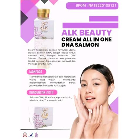 Jual Alk Cream All In One With Dna Salmon Cream Saja Shopee Indonesia