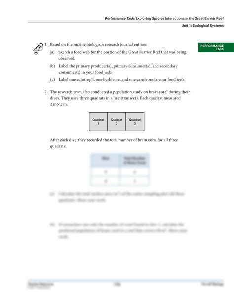 Solution Ecological Systems Task Exploring Species Interactions