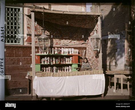 Al Minyah Egypt Africa Nougats Boutique Run By A Young Girl 1914 Egypt Auguste Léon