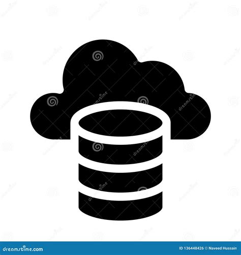 Databse Cloud Vector Glyphs Icon Stock Vector Illustration Of Icon Download 136448426