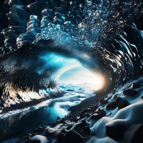 Crystal Cave Generative AI Premium AI Generated Image