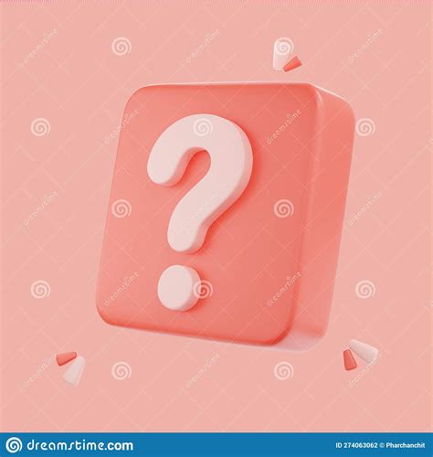 D Render Question Mark Speech Bubble Icon Message Box With Question