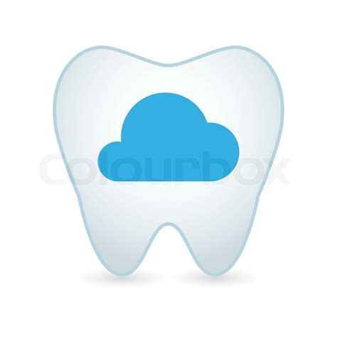 Tooth Icon With A Cloud Stock Vector Colourbox