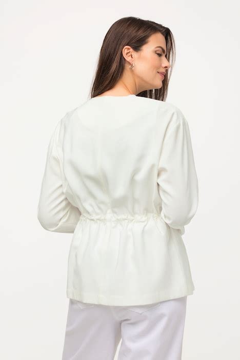 Drawstring Waist Jacket Snow White Ulla Popken