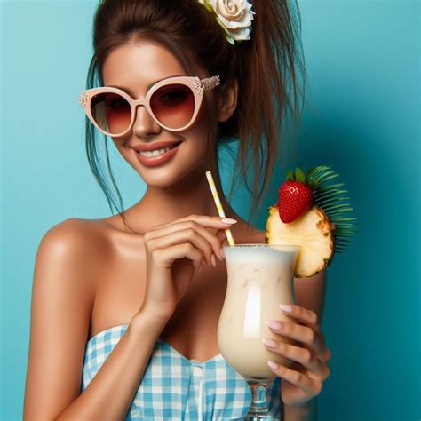 Premium Photo A Beautiful And Fun Woman Enjoying Her Vacation